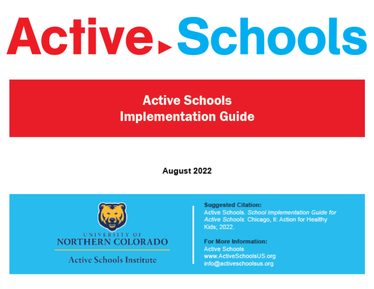 Active Schools Implementation Guide | Active Schools